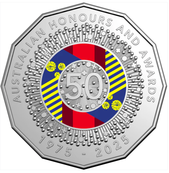 50 Years of the Australian Honours System 2025 Coloured Six Coin Uncir ...
